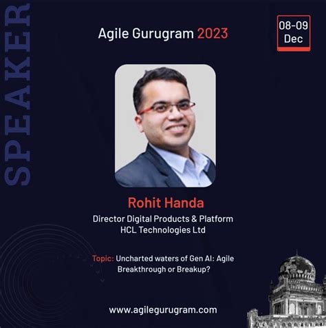 On Linkedin Agile Gurugram 2023 Features Rohit Handa