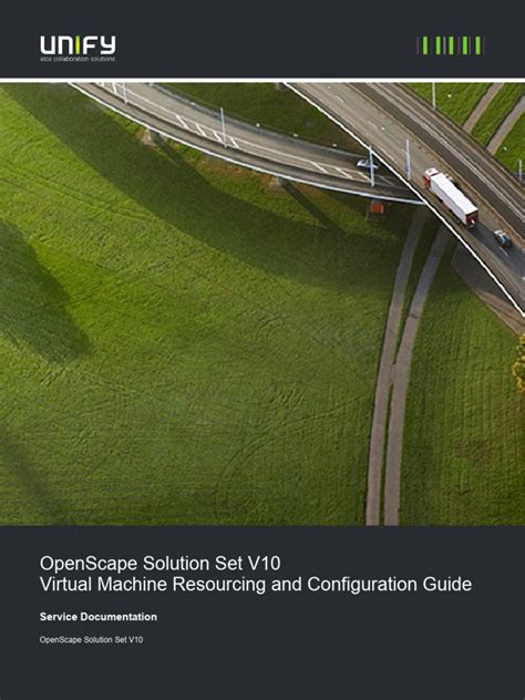 Openscape Solution Set V10 Openscape Virtual Machine Resourcing And