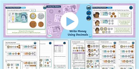👉 Year 4 Dim Step 1 Write Money Using Decimals Teaching Pack
