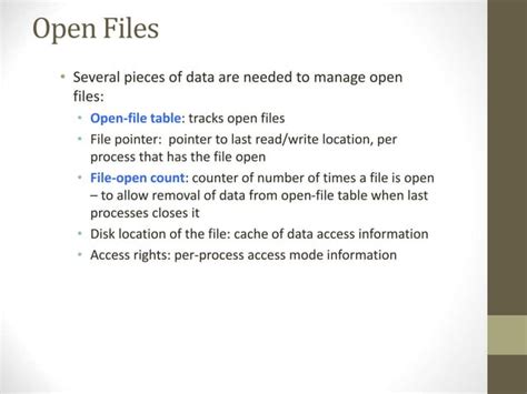 Operating System File System Interface PPT Operating Systems Computer Software And