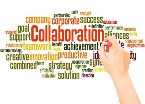 Collaboration Concept In Word Tag Cloud Stock Illustration Illustration Of Network Manage