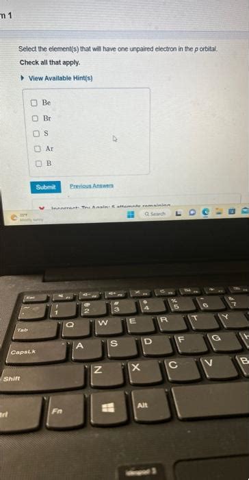 Solved Select The Element S That Will Have One Unpaired Chegg Com