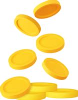 Monedas Cayendo Clipart Png