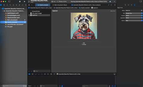 5 利用 1024x1024 的圖片設定 App Icon — Xcode 14 新功能 因為我是狗派，知道班上同學很多都是貓派的 我也是喜歡貓，但還是最喜歡狗了！ 所以這次的app
