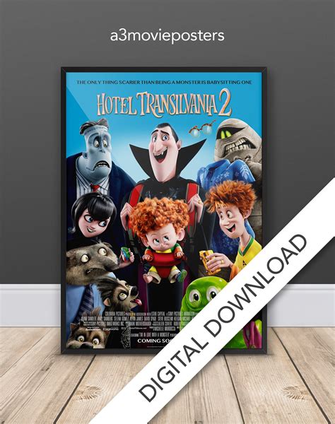 Hotel Transylvania 2 Movie Poster Digital Poster Download 300dpi Jpeg