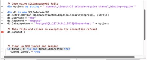 Scram Authentication To Postgres Server On Aws Macos Xojo