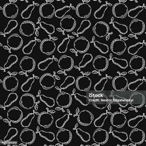 원활한 과일 패턴 사과와 배 배경 과일을 사용한 낙서 벡터 일러스트 레이 션 0명에 대한 스톡 벡터 아트 및 기타 이미지 0명 과일 귀여운 Istock