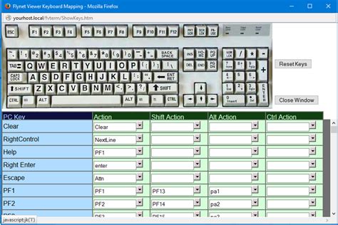 Flynet Viewer Terminal Emulation User Guide To Key Mappings Flynet