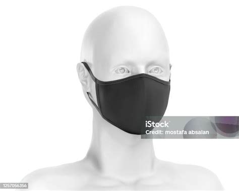 검은 얼굴 마스크 모형 흰색 마네킹 3d 렌더링 을 통해 어두운 먼지 마스크 흰색 배경에 격리 3차원 형태에 대한 스톡 사진 및 기타 이미지 Istock