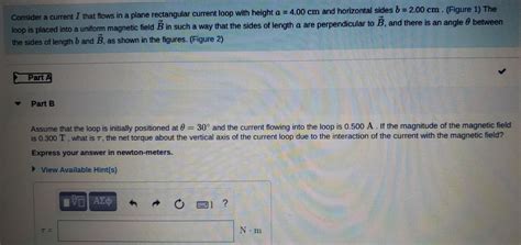 solved consider a current i that flows in a plane