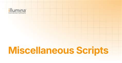 Miscellaneous Scripts Illumina Connected Software