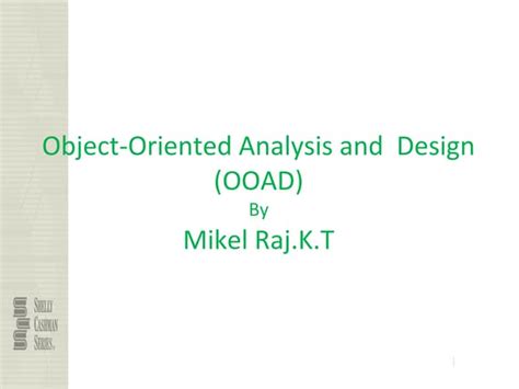 Object Oriented Analysis And Design Pptx