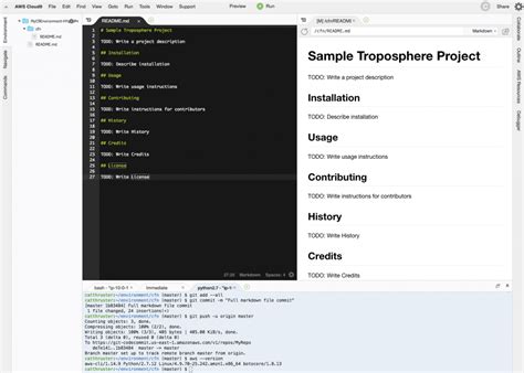 Using Aws Cloud9 Aws Codecommit And Troposphere To Author Aws