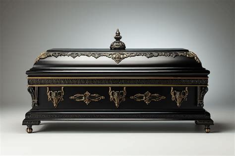 Premium Vector Coffin Made Of Wood Isolated On A White Background