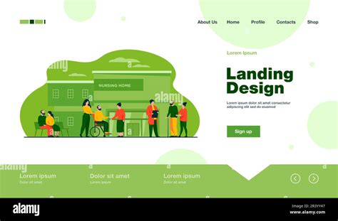 Nursing Home Residents Stock Vector Image Art Alamy