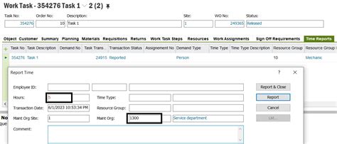Work Task Costs IFS Community