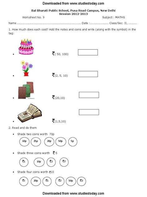 Cbse Class 2 Maths Practice Worksheet Pdf Pdf