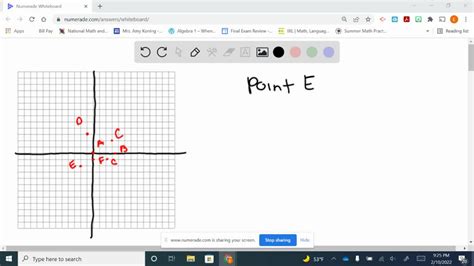 ⏩solved find the x and y coordinates of each labeled point see