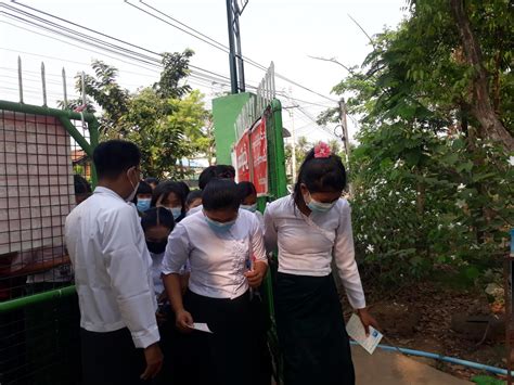 ညောင်လေးပင်မြို့နယ်၌ ၂၀၂၂ ခုနှစ် တက္ကသိုလ်ဝင်စာမေးပွဲတွင် ကျောင်းသားက