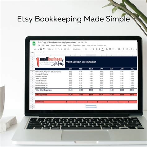 Etsy Income And Expense Tracker Etsy