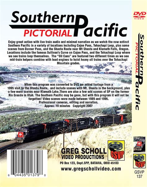 Southern Pacific Pictorial On Dvd By Greg Scholl