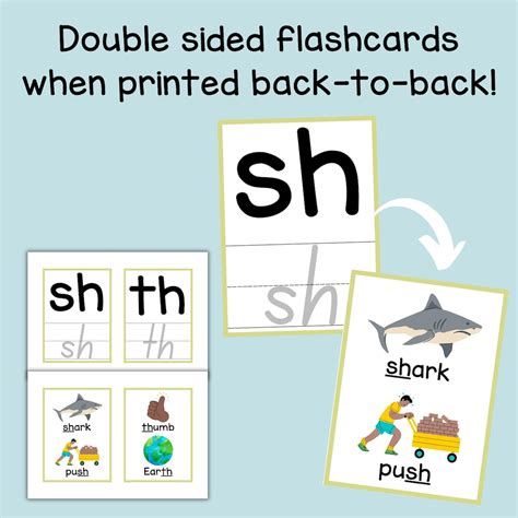 Digraph Flashcards Printable Double Sided Digraph Flashcards Digraph Activities Phonics