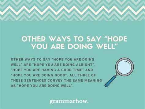 10 Other Ways To Say “hope You Are Doing Well”