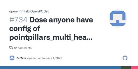 Dose Anyone Have Config Of Pointpillarsmultihead On Kitti Dataset · Issue 734 · Open Mmlab