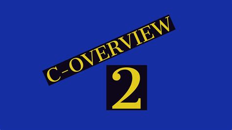 Overview Of C Language Tutorial 2 Techno Bdb Tutorial For Information And Technology