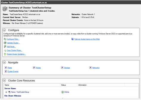 Windows Failover Cluster Configure A File Share Witness