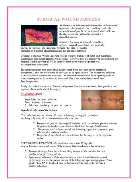 Surgical Wound Abscess Pdf Surgery Infection