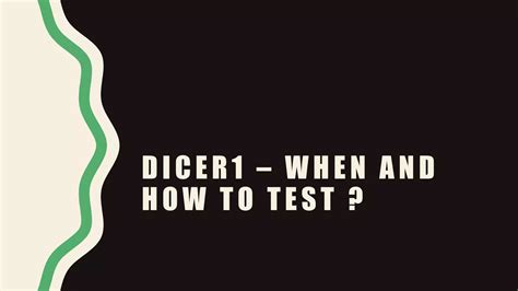 Dicer Mutation In Tumors Pptx
