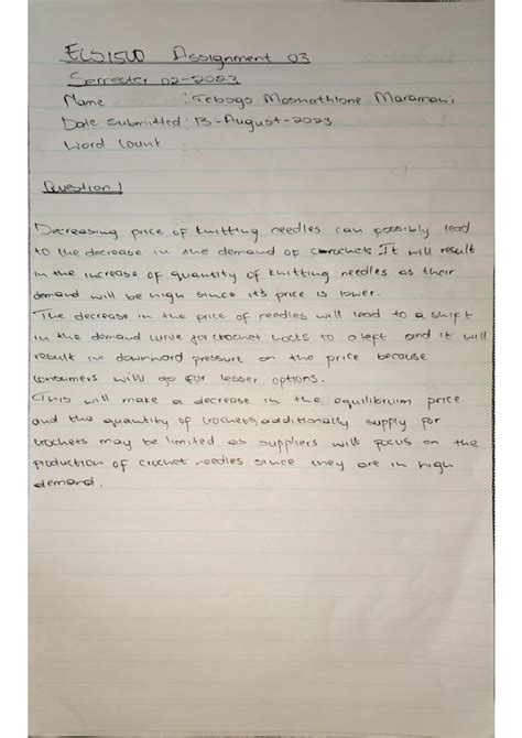 ECS1500 Assignment 3 ECS1501 Studocu