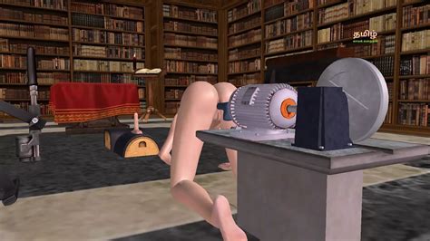 Мультяшное порно 3d видео с симпатичной хентай девушкой развлекающейся соло с помощью машины