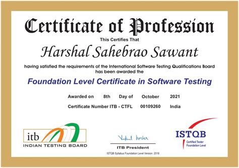 Harshal Sawant On Linkedin Istqb Istqbcertified Softwaretesting