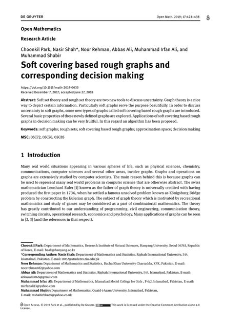 Pdf Open Mathematics Research Article Soft Covering Based Rough
