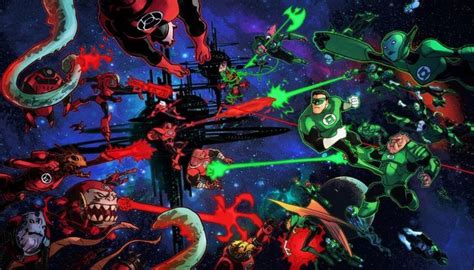 Green Lantern Cartoon Characters In Space All The Lantern Corps