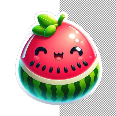 Premium Psd Cheerful Harvest Sticker Set Featuring Darling Fruits