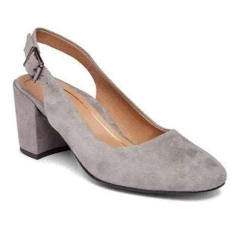 Vionic Shoes Vionic Nwb Plaza Nareen Gray Suede Slingback Sandals