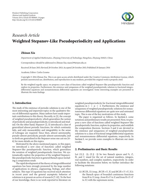 Pdf Weighted Stepanov Like Pseudoperiodicity And Applications