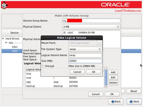 Installation Of Oracle Linux 6 With Lvm