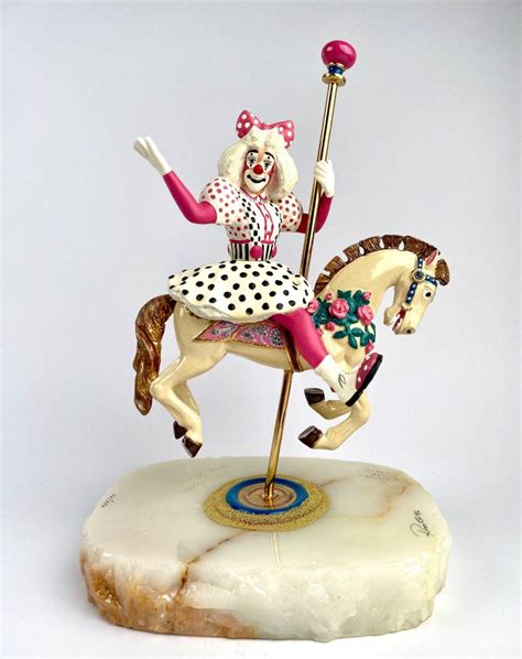 Sold At Auction Signed Ron Lee Lara The Clown Figurine On Onyx Base