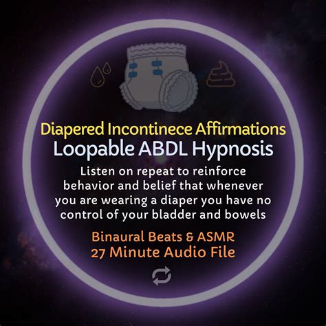 Diapered Incontinence Affirmations Abdl Hypnosis And Asmr Hypnocats Abdl And Diaper Training