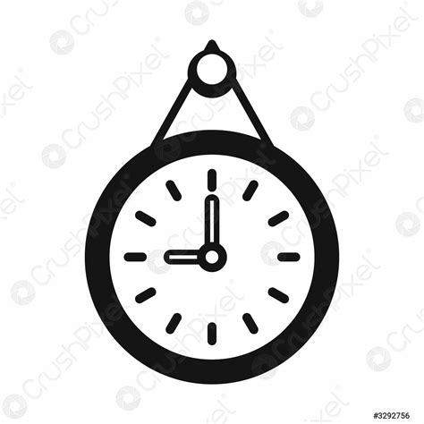 Clock Icon In Simple Style Stock Vector Crushpixel