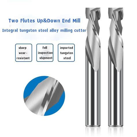 Two Flute Compression Up Down Cut Spiral Router Bit CNC Solid Carbide End Mill China