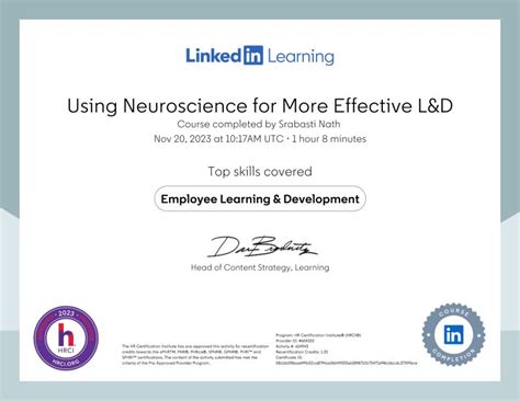 srabasti nath on linkedin certificate of completion