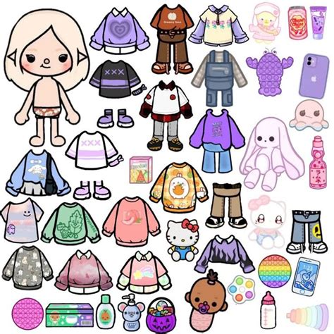 Pin de 🎀Никуля🎀 em тока бока | Desenhos boca, Modelo de boneca de papel ...