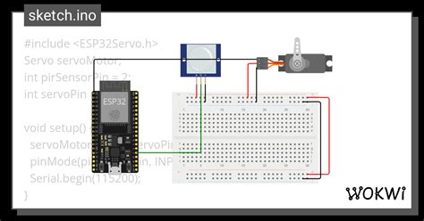 Servomotor Y Pir Copy Wokwi Esp32 Stm32 Arduino Simulator