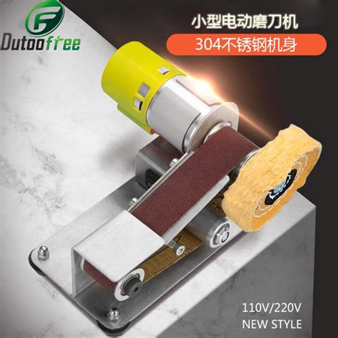탁상 그라인더광택기 벨트 샌딩 칼갈이 미니 샌더 소형 스탠드형 Wj2100601 Jiktem
