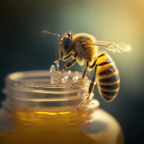 Bee Macro Portrait Wasp Bee Macro Close Up Stock Illustration Illustration Of Beautiful